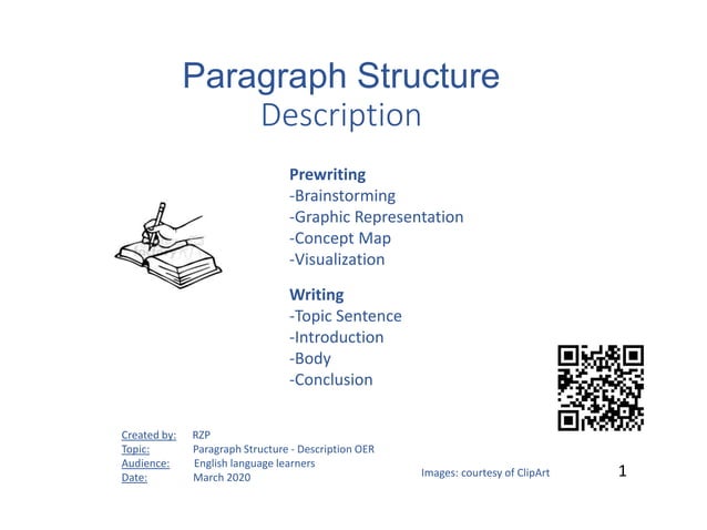 PARAGRAPH STRUCTURE: DESCRIPTION | PPT