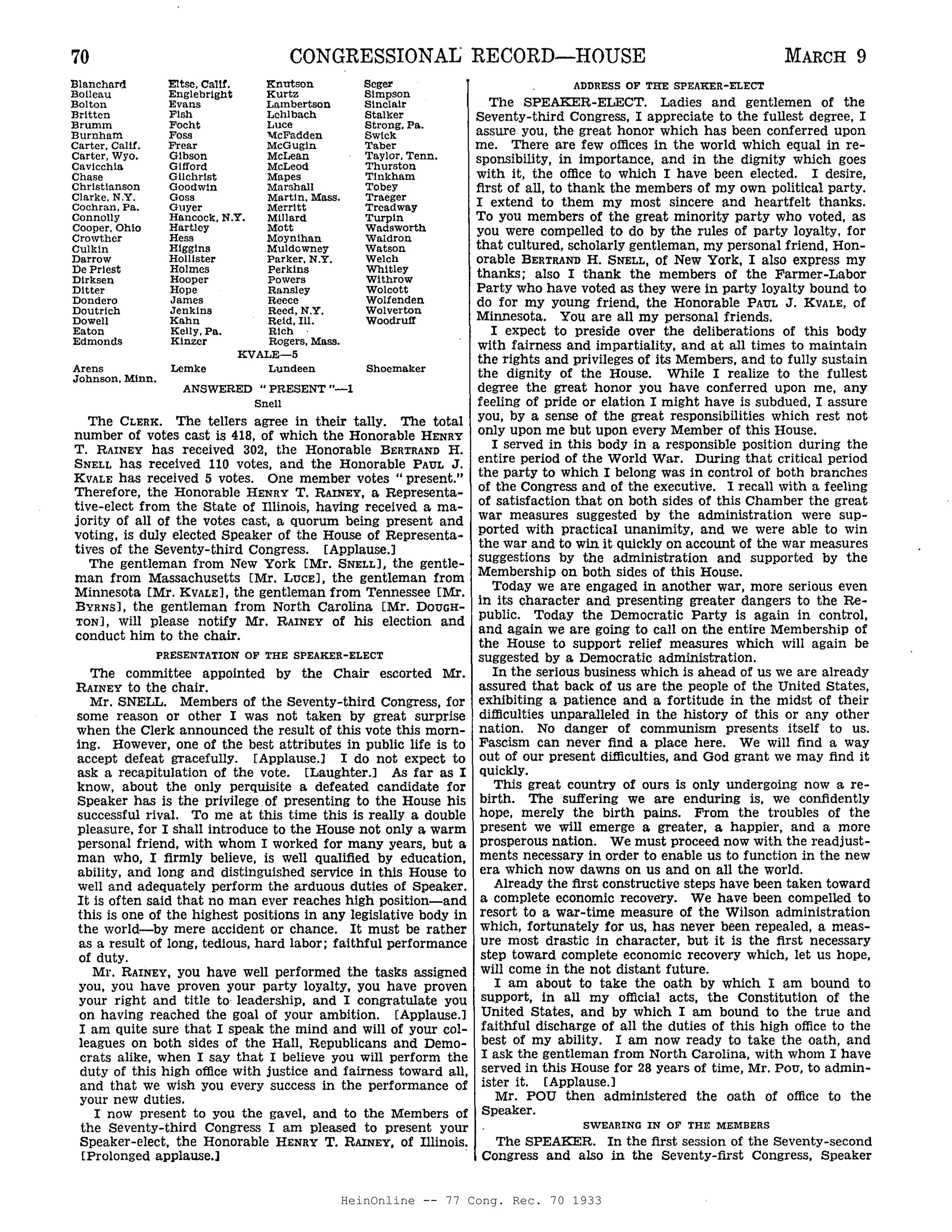 Mar 9, 1933 Congressional Record h.r. 1491 bottom pg 75 then McFadden pg 80 | PDF | Databases ...
