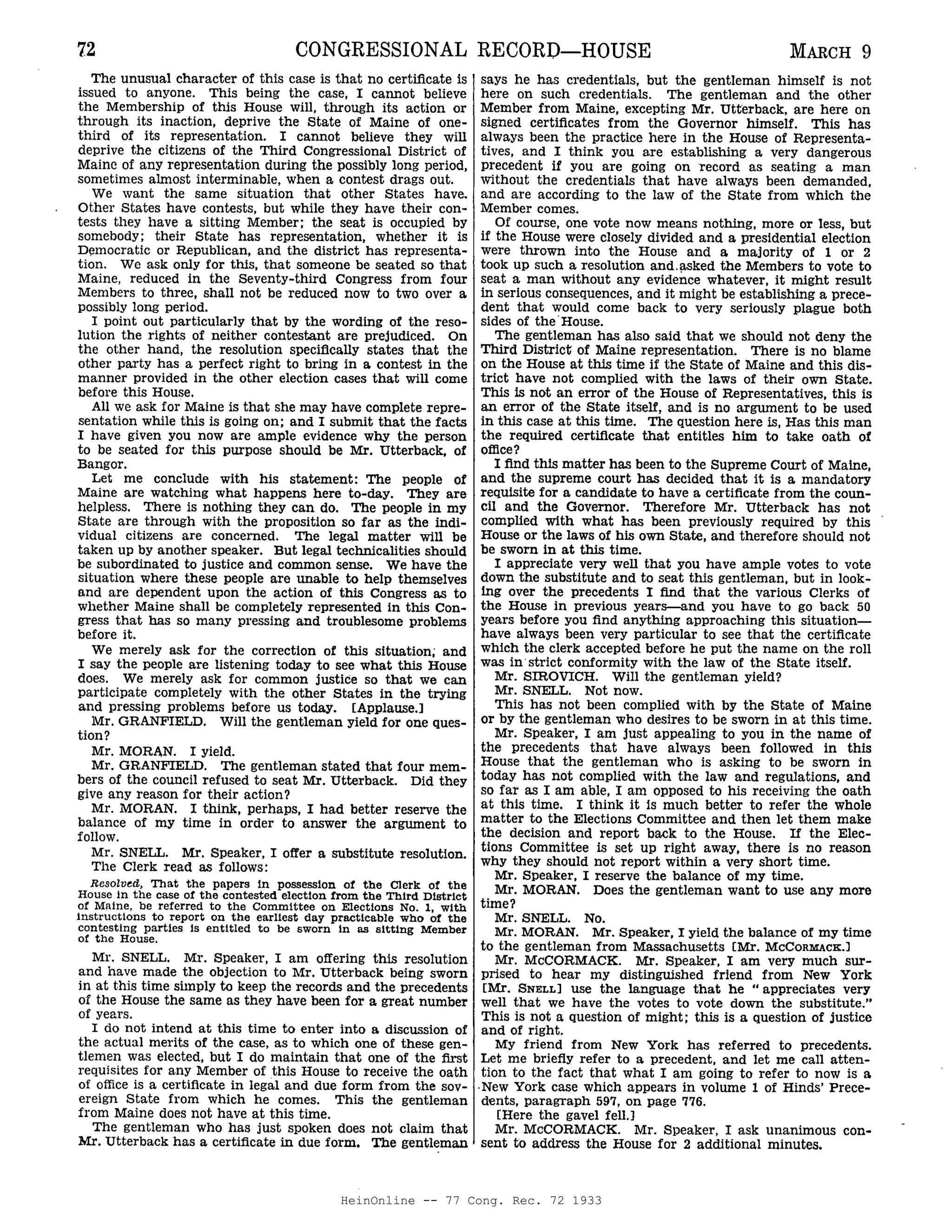 Mar 9, 1933 Congressional Record h.r. 1491 bottom pg 75 then McFadden pg 80 | PDF | Databases ...