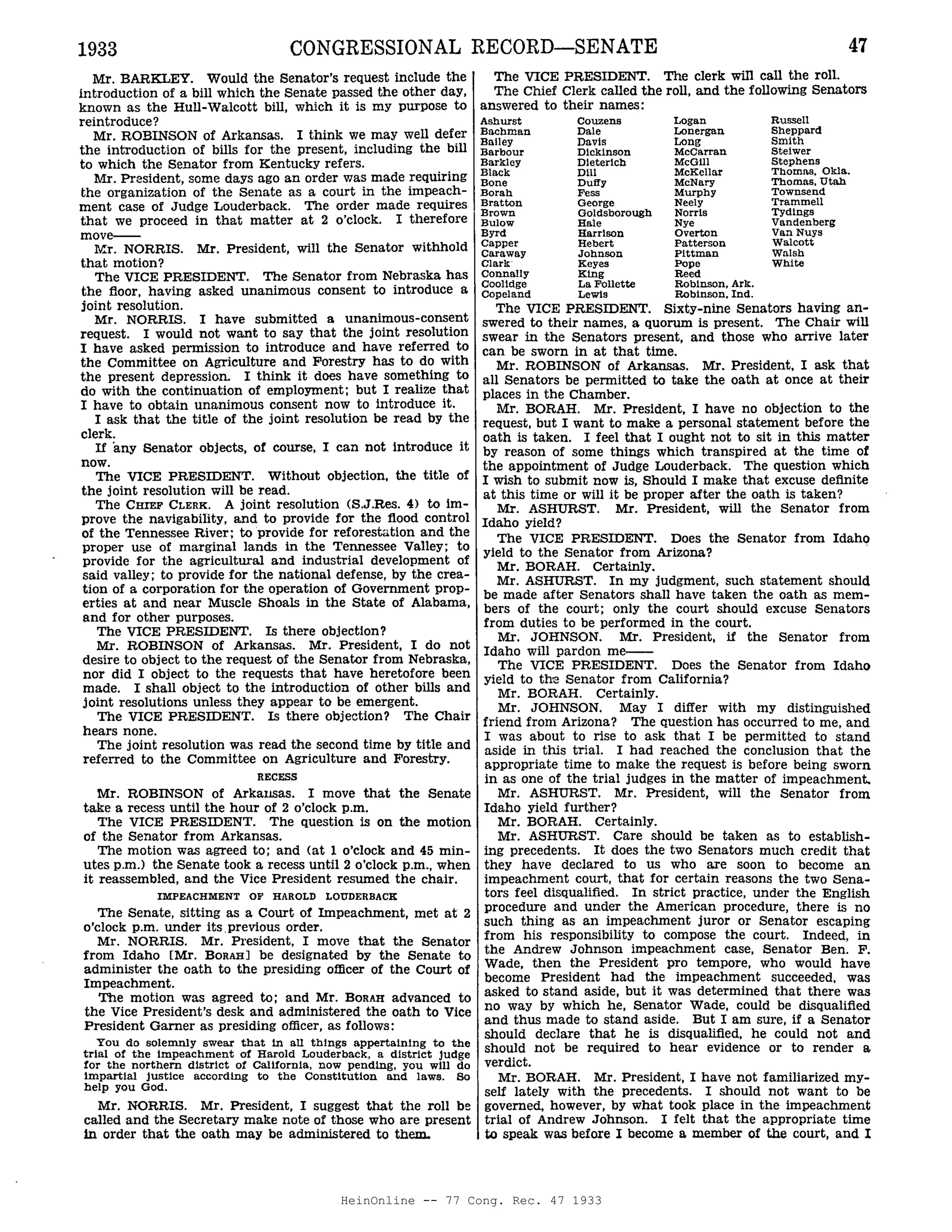 Mar 9, 1933 Congressional Record h.r. 1491 bottom pg 75 then McFadden pg 80 | PDF