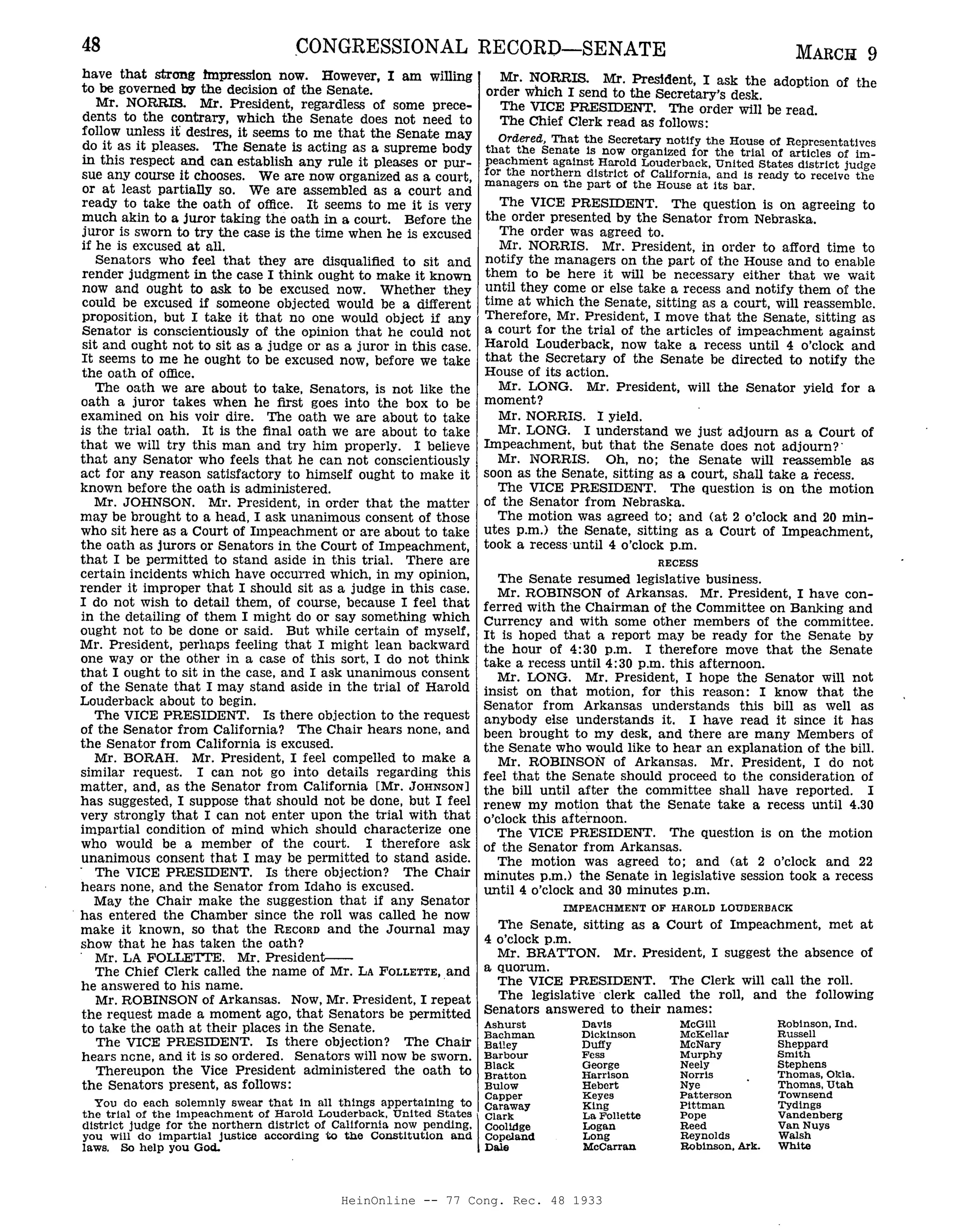 Mar 9, 1933 Congressional Record h.r. 1491 bottom pg 75 then McFadden pg 80 | PDF