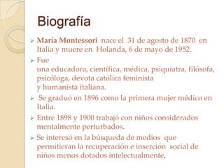 María Montessori | PPTX