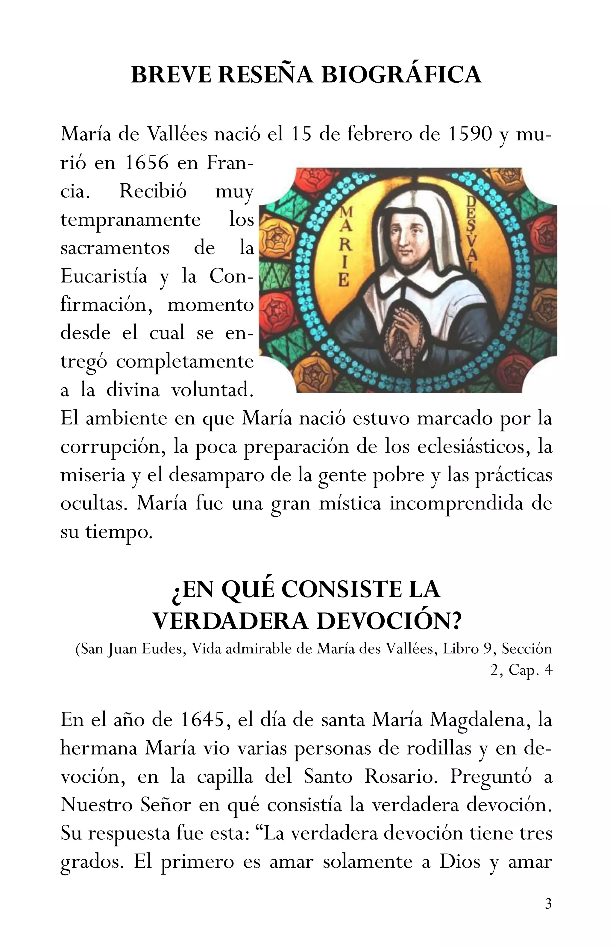 Sierva de Dios María des Vallées | PDF