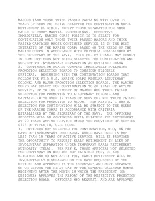 MARADMIN 401/13 Temporary Change to the Marine Corps Policy Concerning Twice Passed Majors and ...