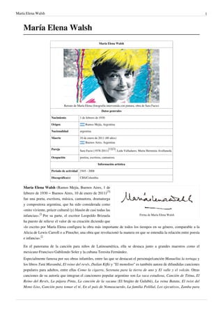 María elena walsh | PDF