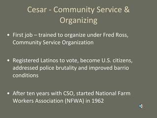 Cesar Chavez Job