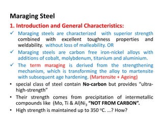Advances in Special Steel: Maraging steel updated 2016 | PPTX ...