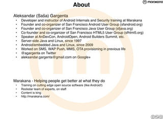 Android Services Black Magic by Aleksandar Gargenta | PDF