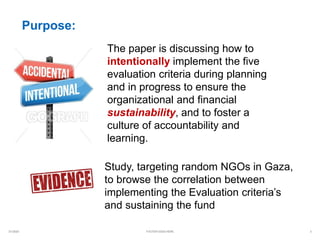 Implementing Evaluation Criteria for Sustainability-EVALMENA 2020 | PPT