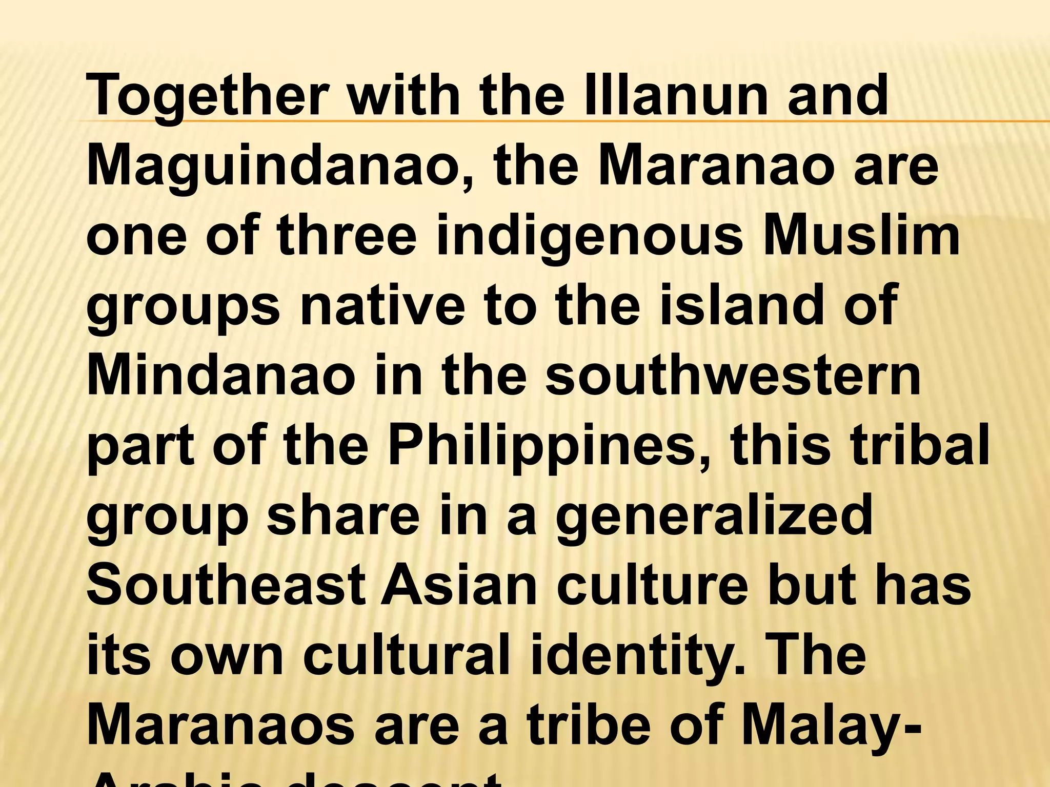 Maranao | PPTX
