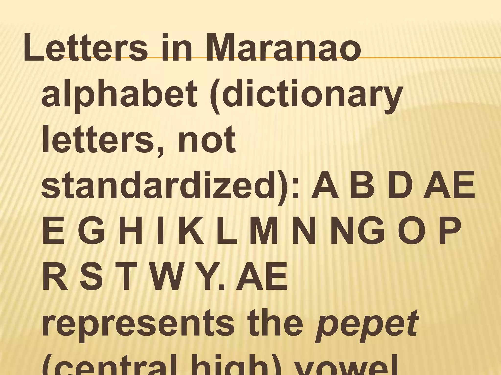 Maranao | PPTX