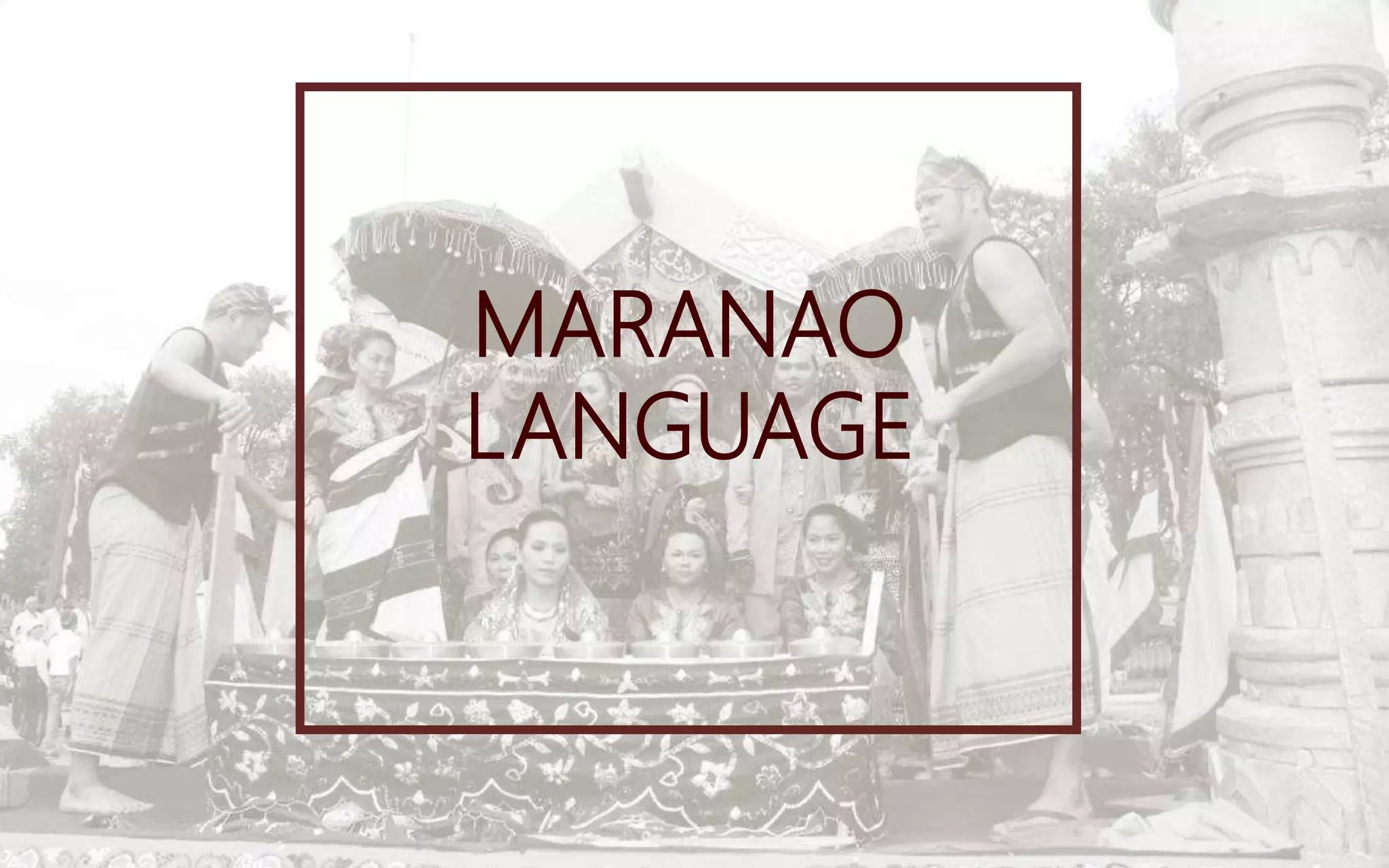 Maranao | PPTX