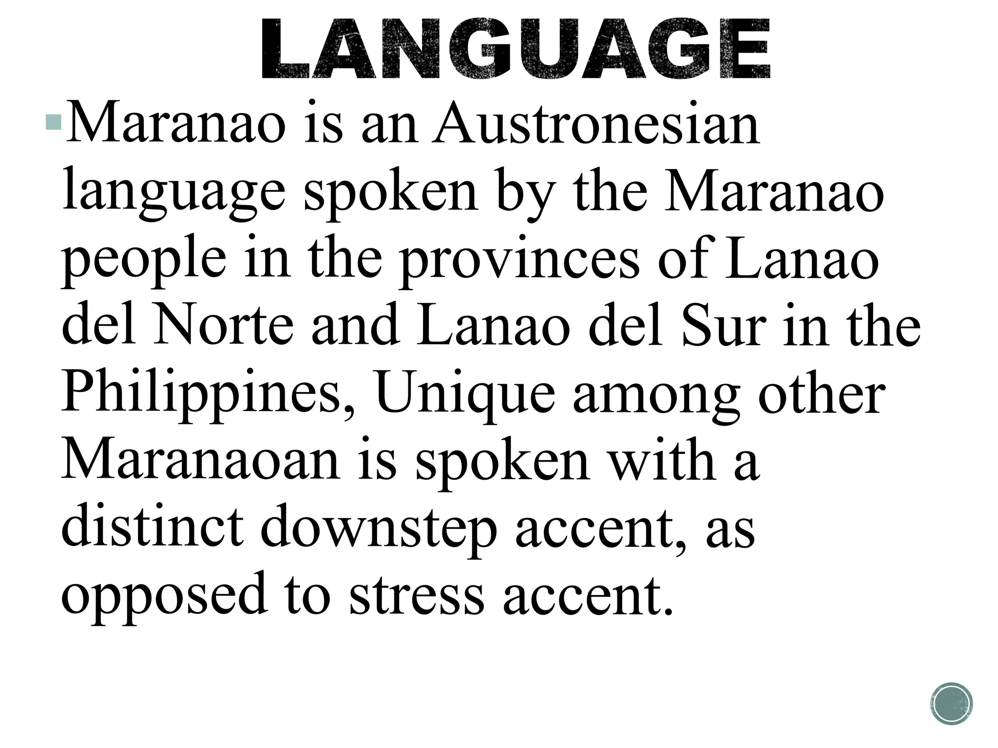 Maranao Ethnic Group of the Philippines | PPTX