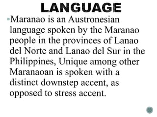 Maranao Ethnic Group of the Philippines | PPTX