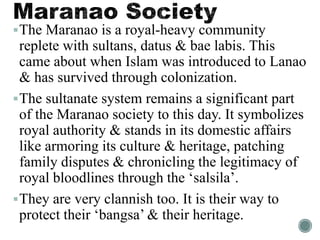 Maranao Ethnic Group of the Philippines | PPTX