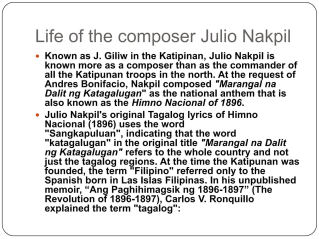 Marangal na dalit ng katagalugan | PPTX | World/International Music | Music