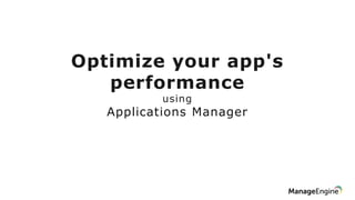 Enabling DevOps to optimize application and server performance | PPT