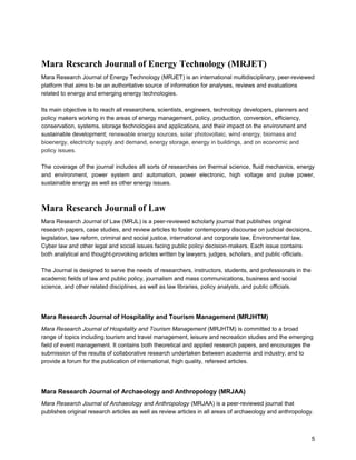 Mara Research Journals | DOC | Publishing Industry | Industries