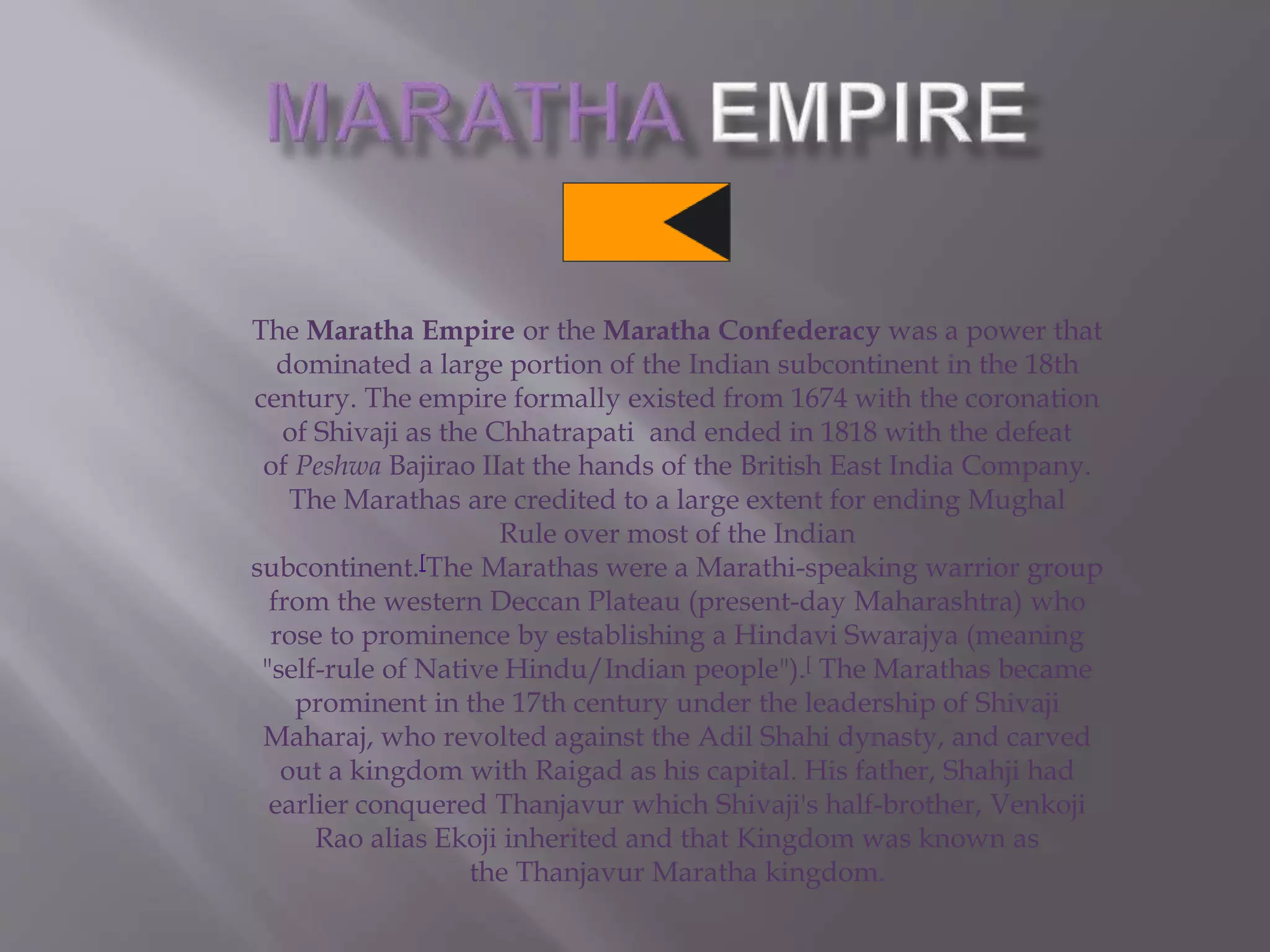 Maratha empire | PPTX