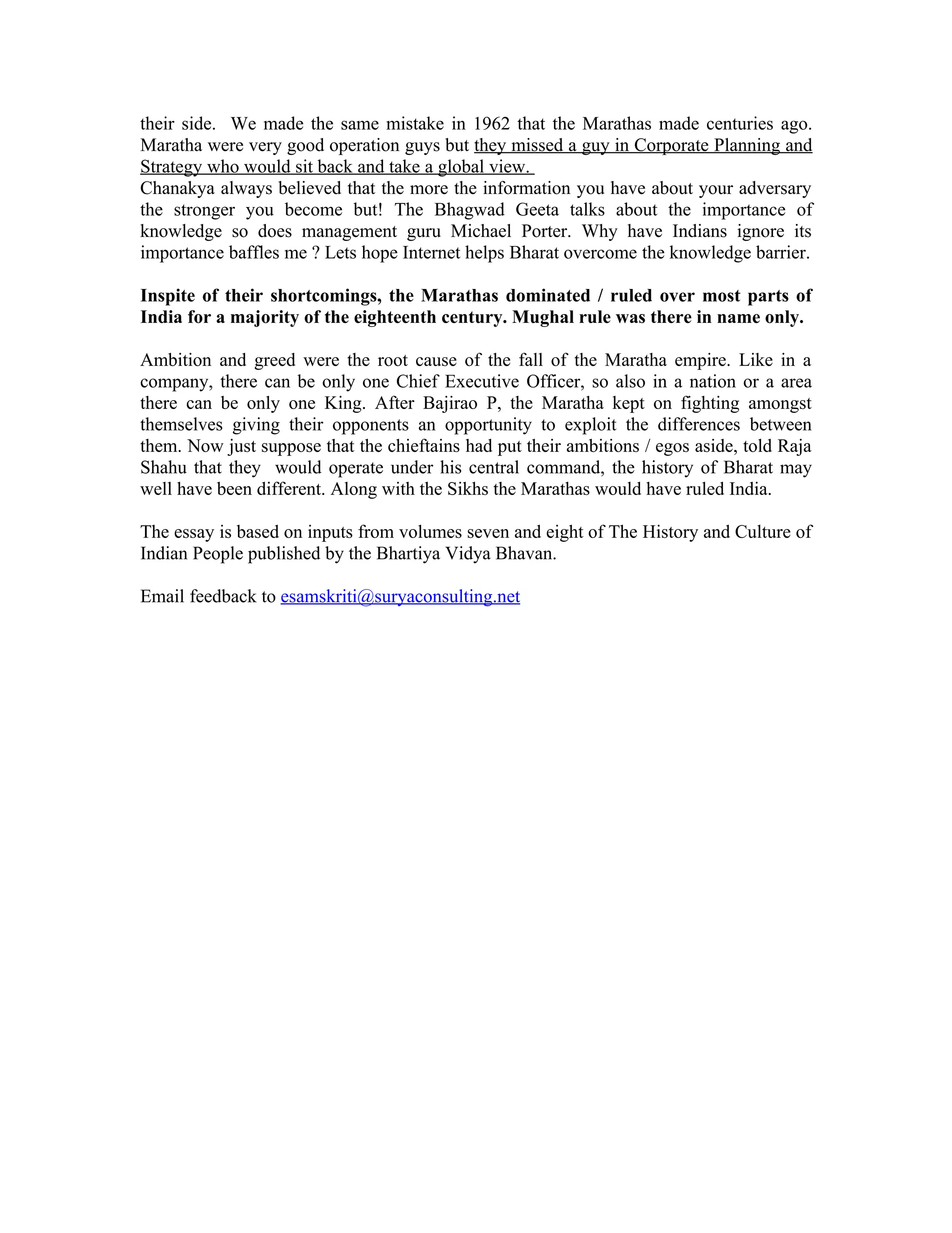 Maratha history brief | DOC