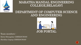 MARATHA MANDAL ENGINEERING COLLEGE,BELAGAVI.pptx | Computer Software ...