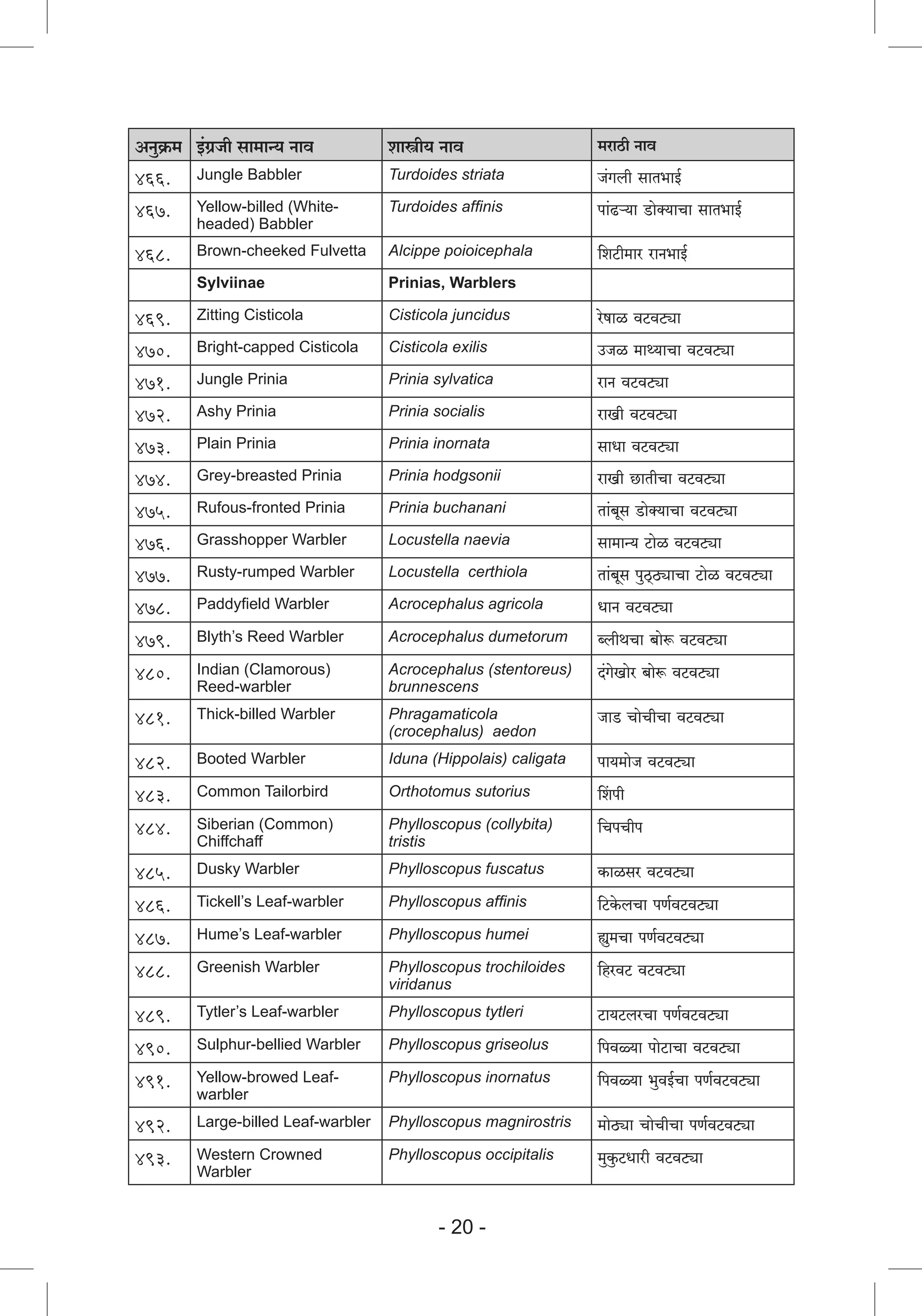 Marathi bird names bnhs and maharashtra pakshi mitra 2016 | PDF