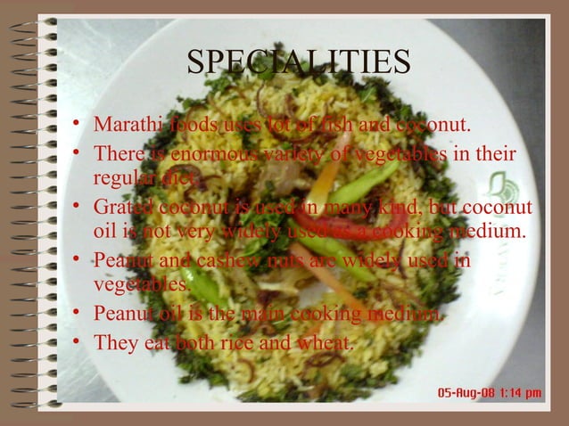 Marathi cuisine | PPT | Cooking | Food & Drink