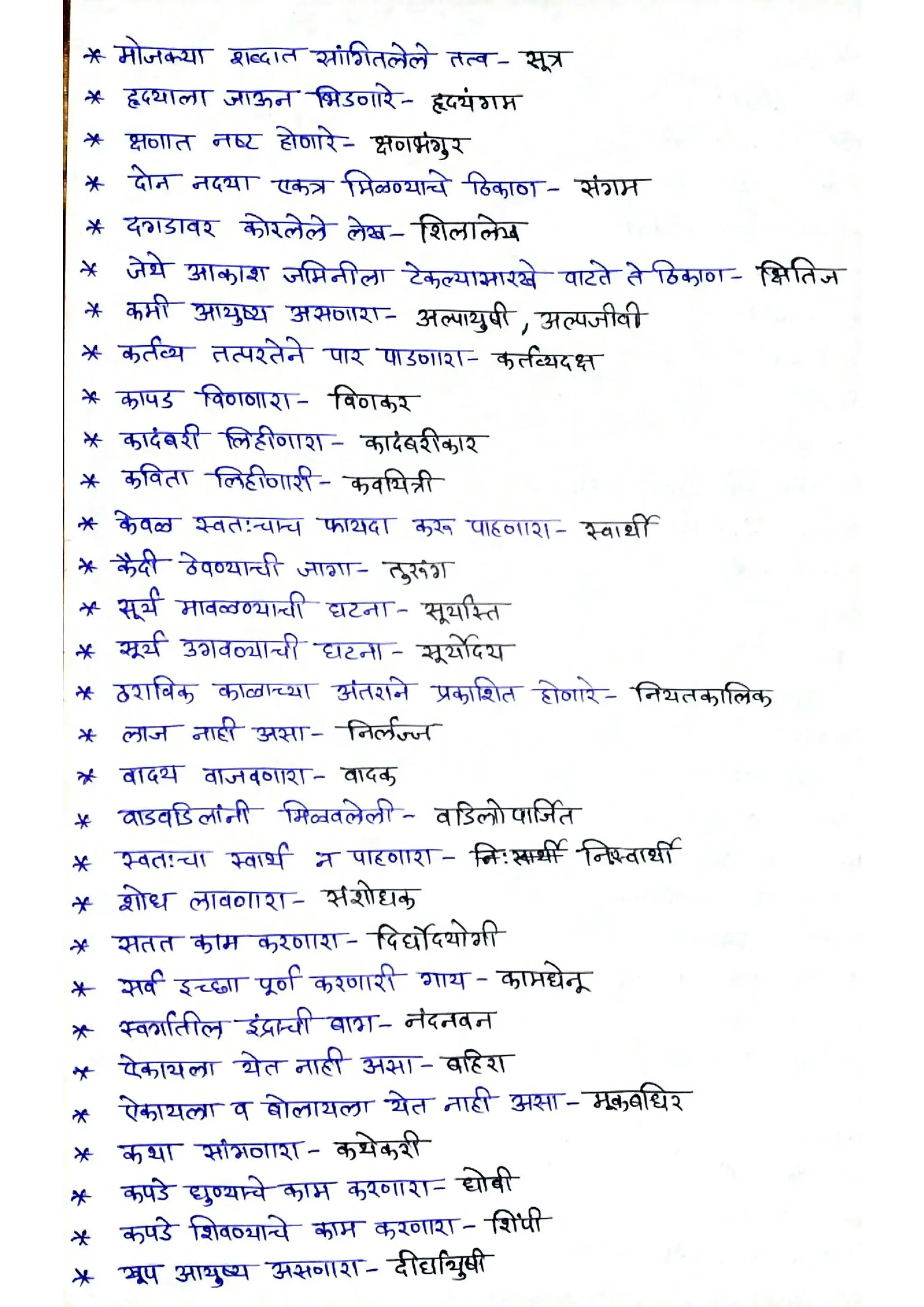 Marathi Grammar (One Word Substitution) | PDF