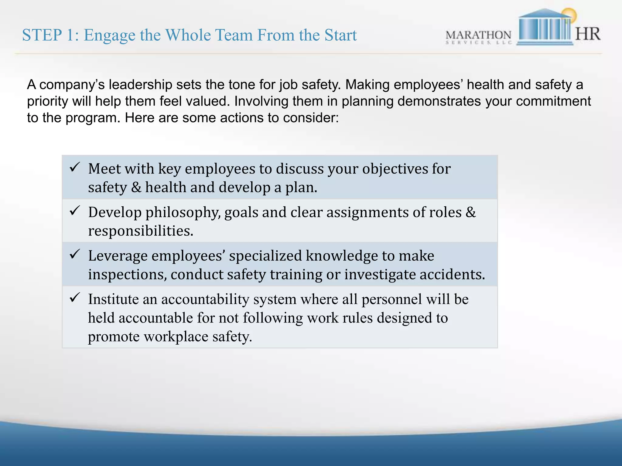 MarathonHR Workplace Safety Program | PPT