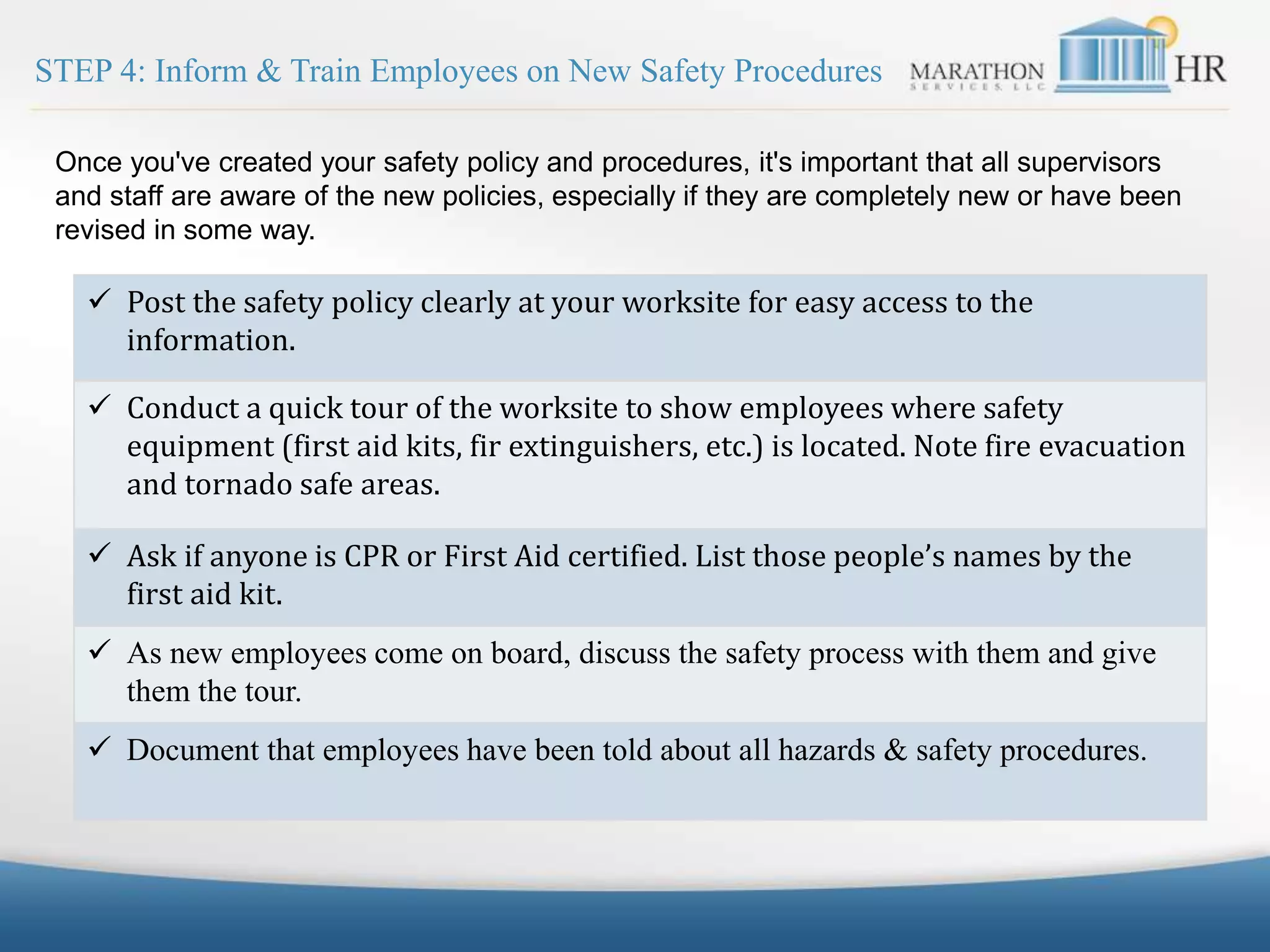 MarathonHR Workplace Safety Program | PPT