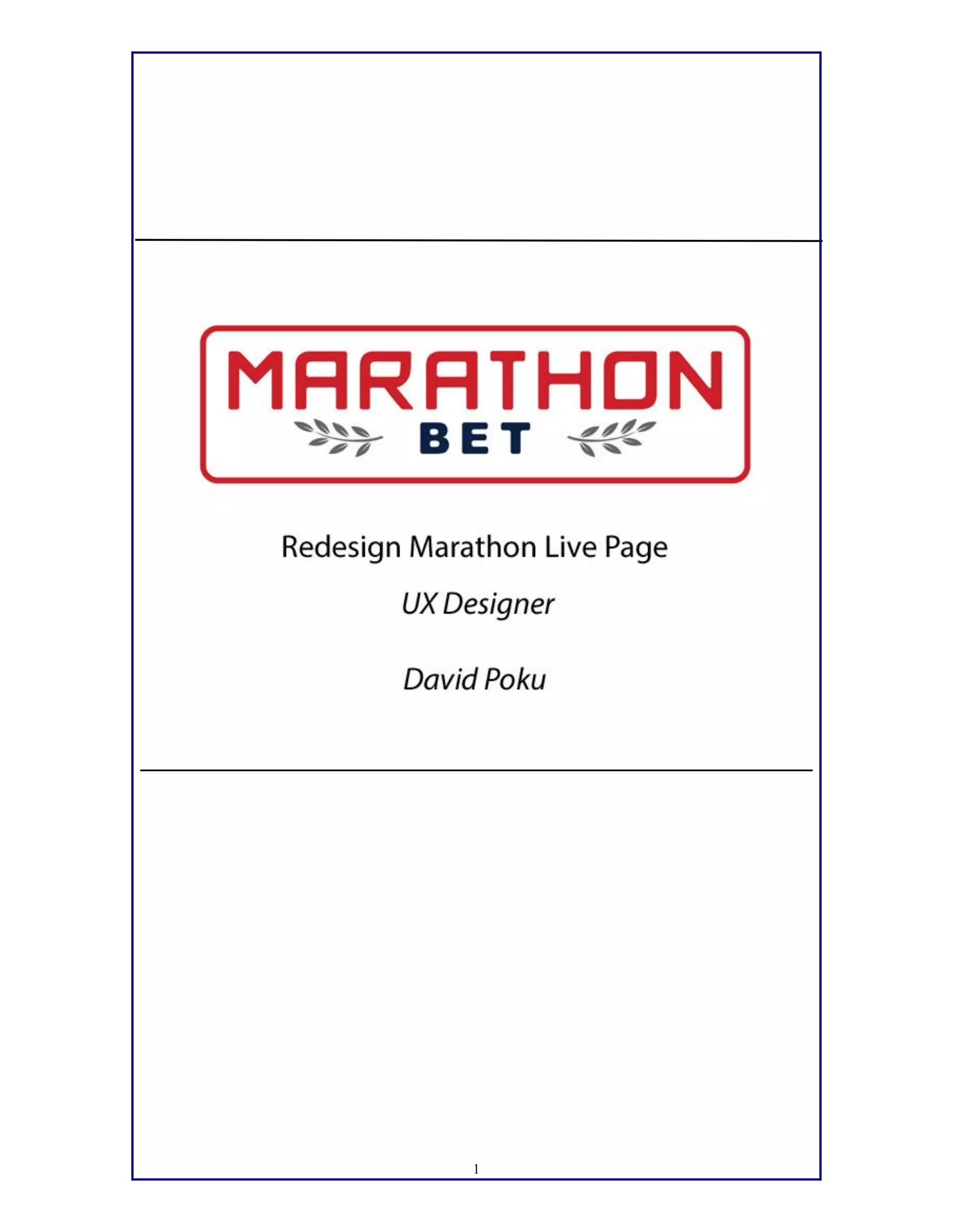 Marathon redesign | PDF
