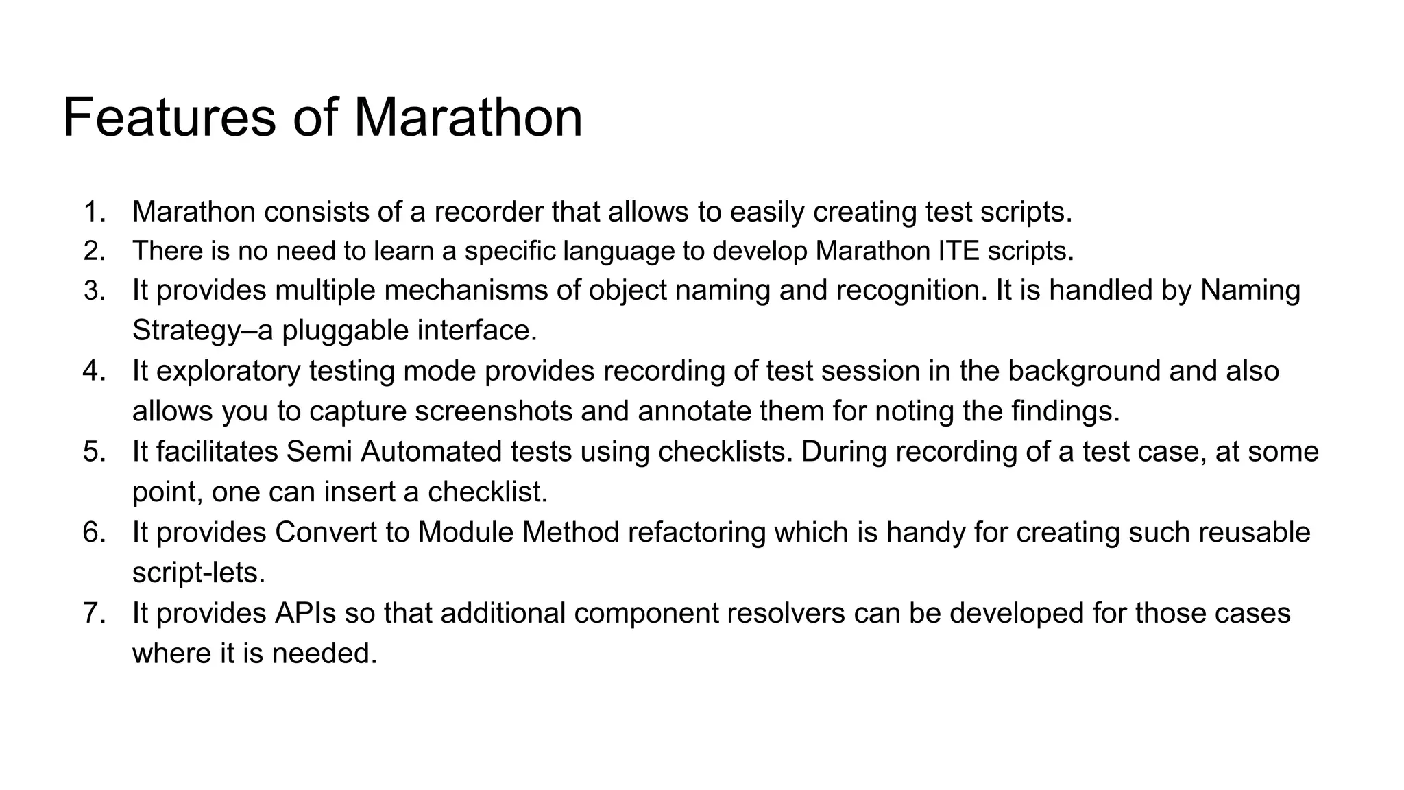 Marathon Testing Tool | PPT