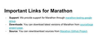 Marathon Testing Tool | PPTX