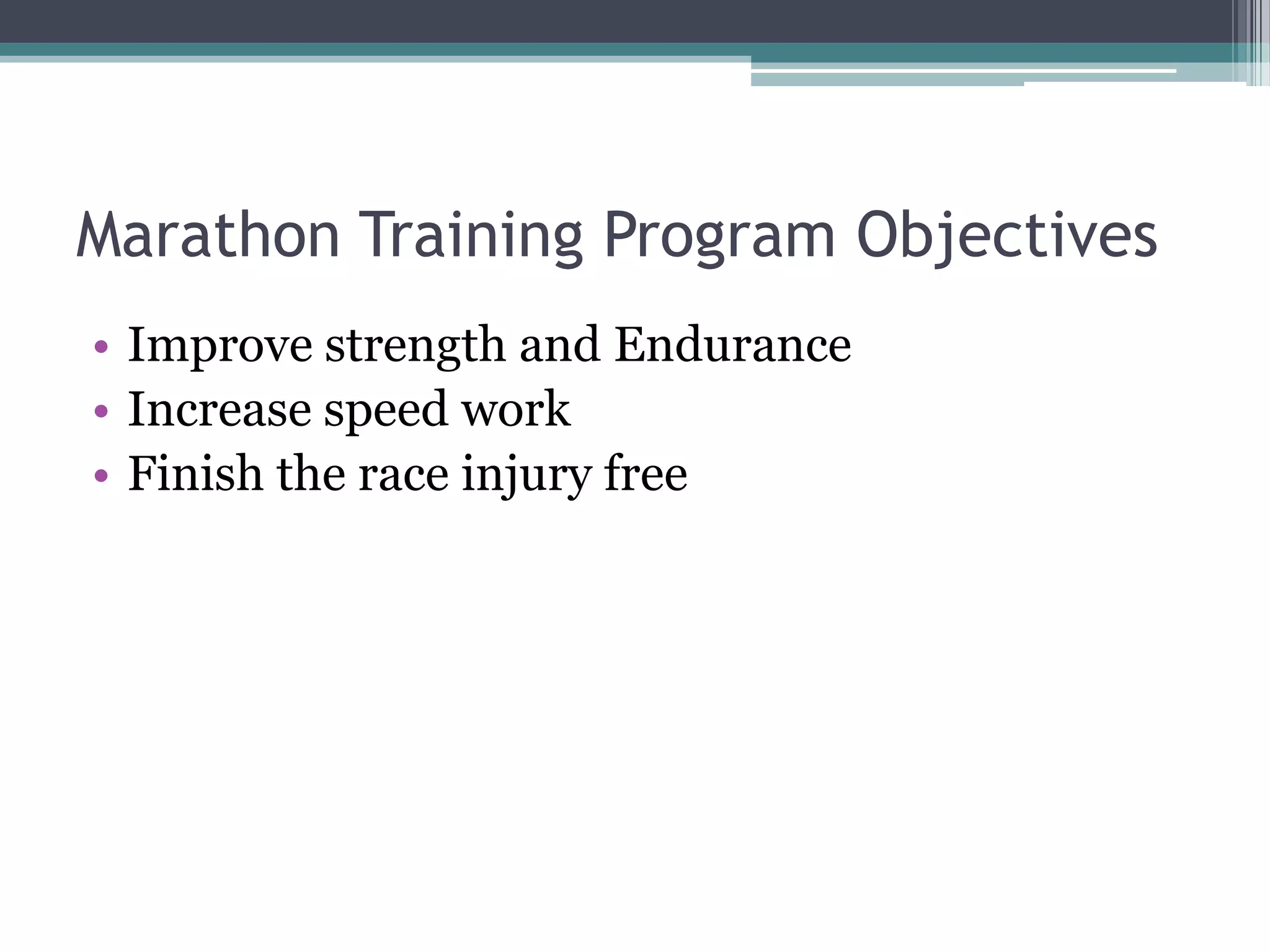 Marathon Training Program | PPTX