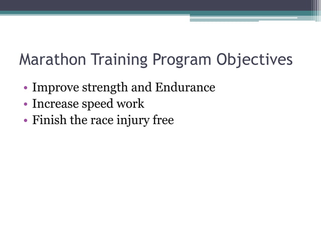 Marathon Training Program | PPTX