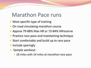 Marathon training webinar by Pete Pfitzinger | PDF