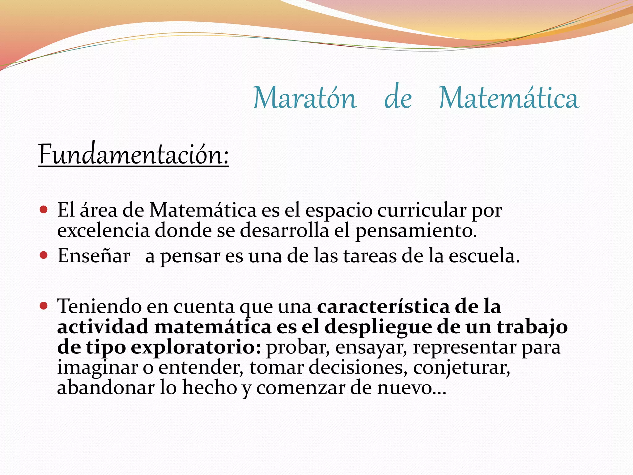 Maraton de matematica para compartir | PPTX | Homework and Study ...