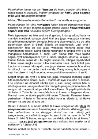 Marbisuk songon ulok rev.8 feb 2022 | PDF