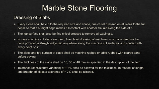 Marble (1).pptx Marble specifications by CPWD | PPT