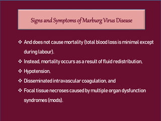 Marbug Virus disease and treatment slideshare | PPTX