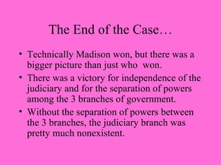 Marbury V. Madison Powerpoint | PPT