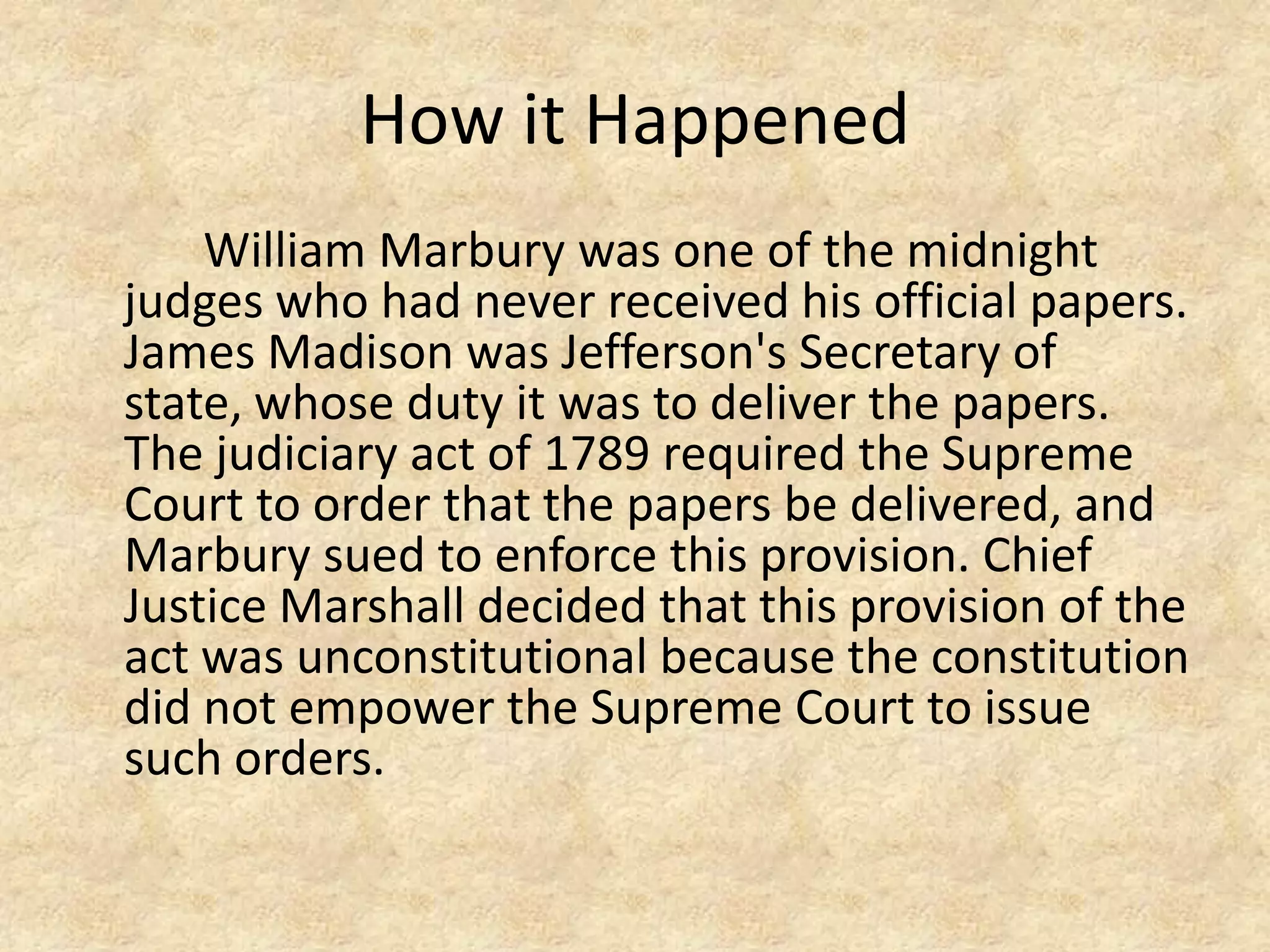 Marbury vs Madison | PPT