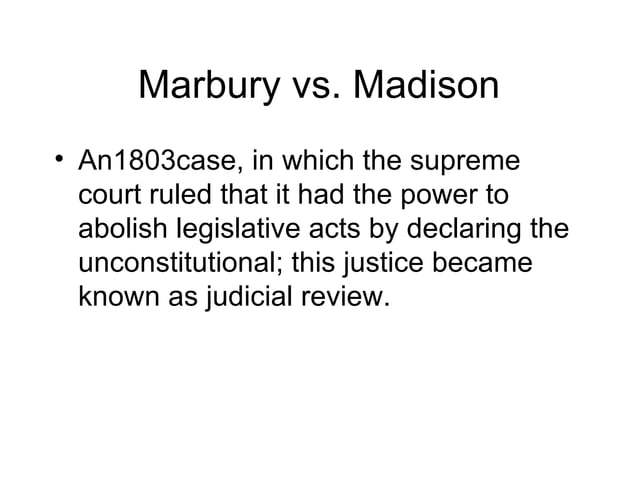 Marbury vs. Madison | PPT