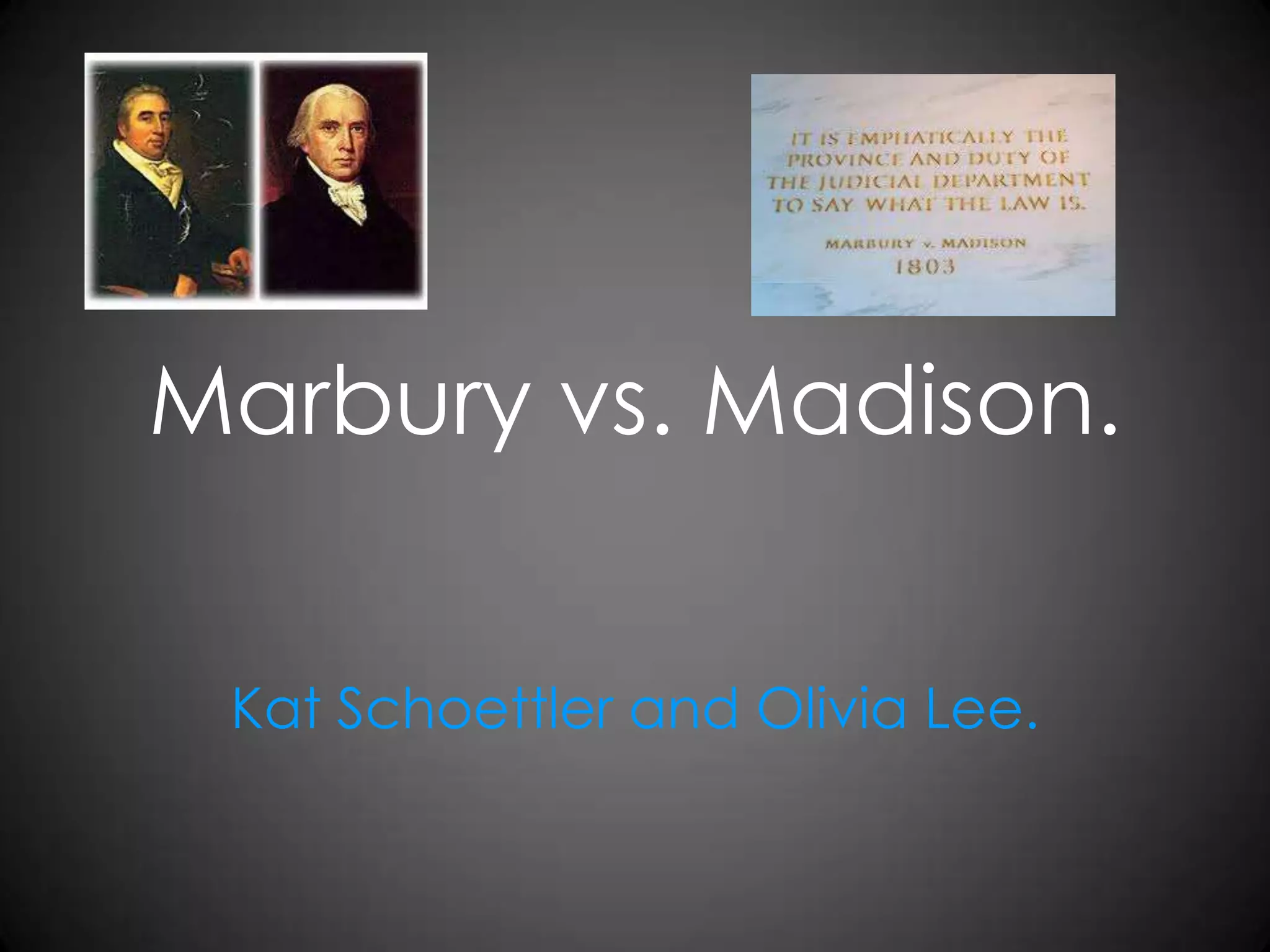 Marbury vs madison | PPT