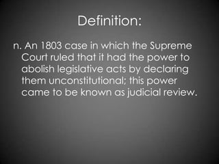 Marbury vs madison | PPT