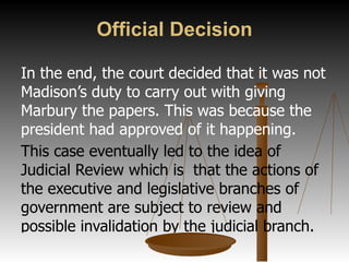 Marbury vs madison | PPT