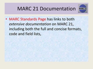 Marc 21 | PPTX | Desktop Publishing | Computer Software and Applications