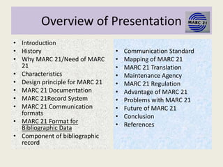 Marc 21 | PPTX | Desktop Publishing | Computer Software and Applications
