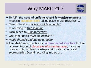 Marc 21 | PPTX | Desktop Publishing | Computer Software and Applications