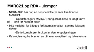 Tr*ffpunkt 2019: Mikromarc: Marc21/RDA/NB autoritet | PPTX